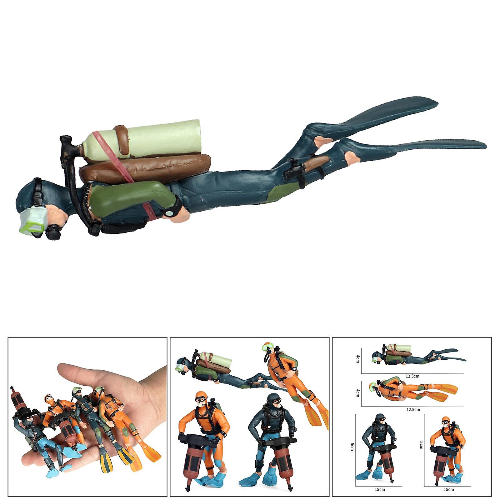 Miniature Diver Figure Ocean Model Adventure Decor Fish Tank ...