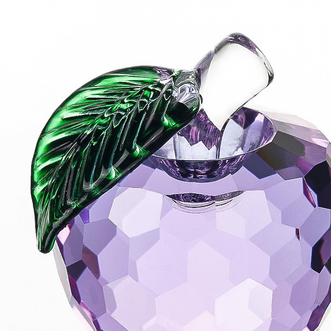 Pcs 4x5.5 Cm Colorful Crystal Apple Craft Christmas Eve Souvenir ...