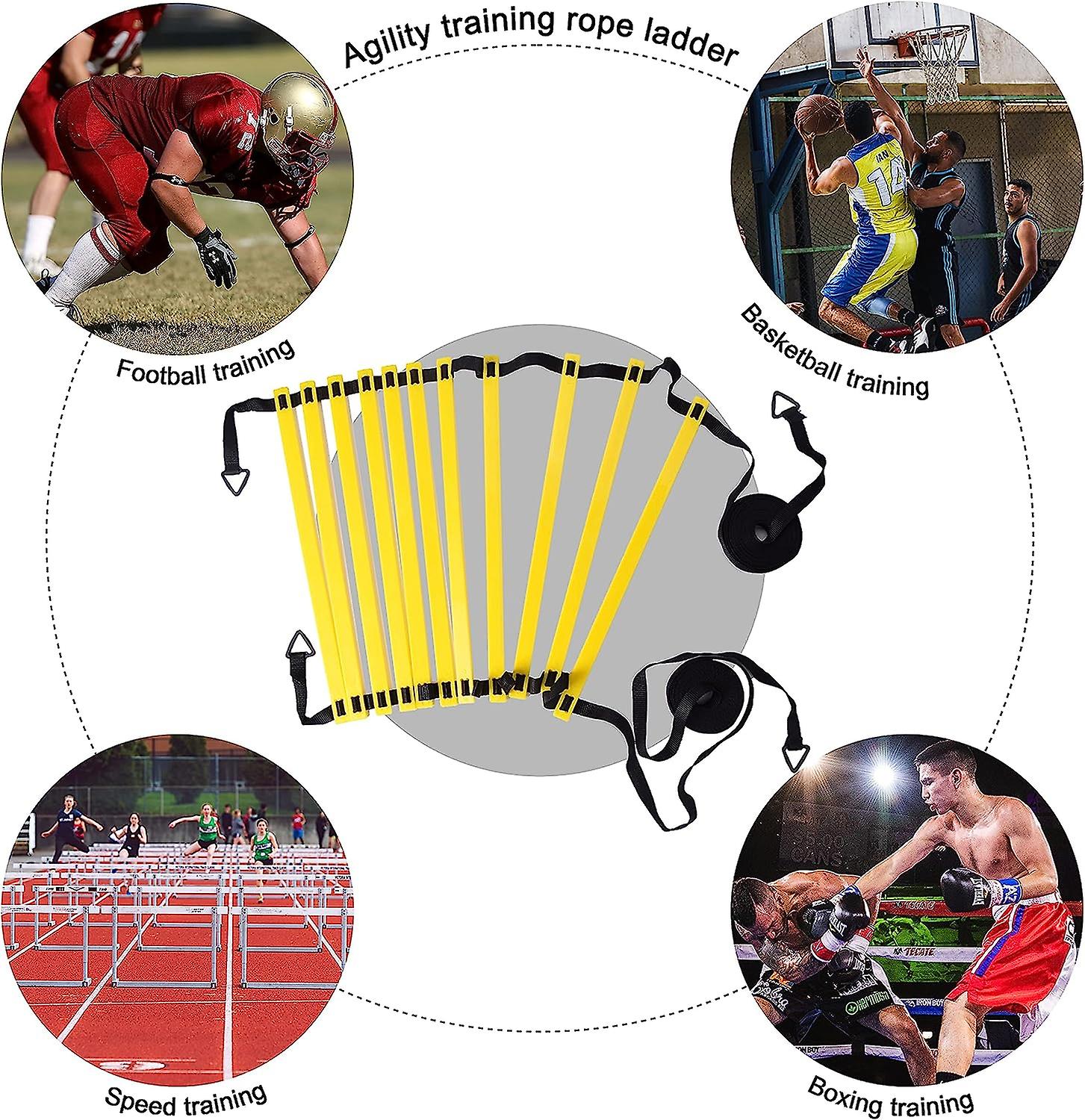 Agility Ladder Football Training Equipment Set 6m-12 Heavy Plastic ...