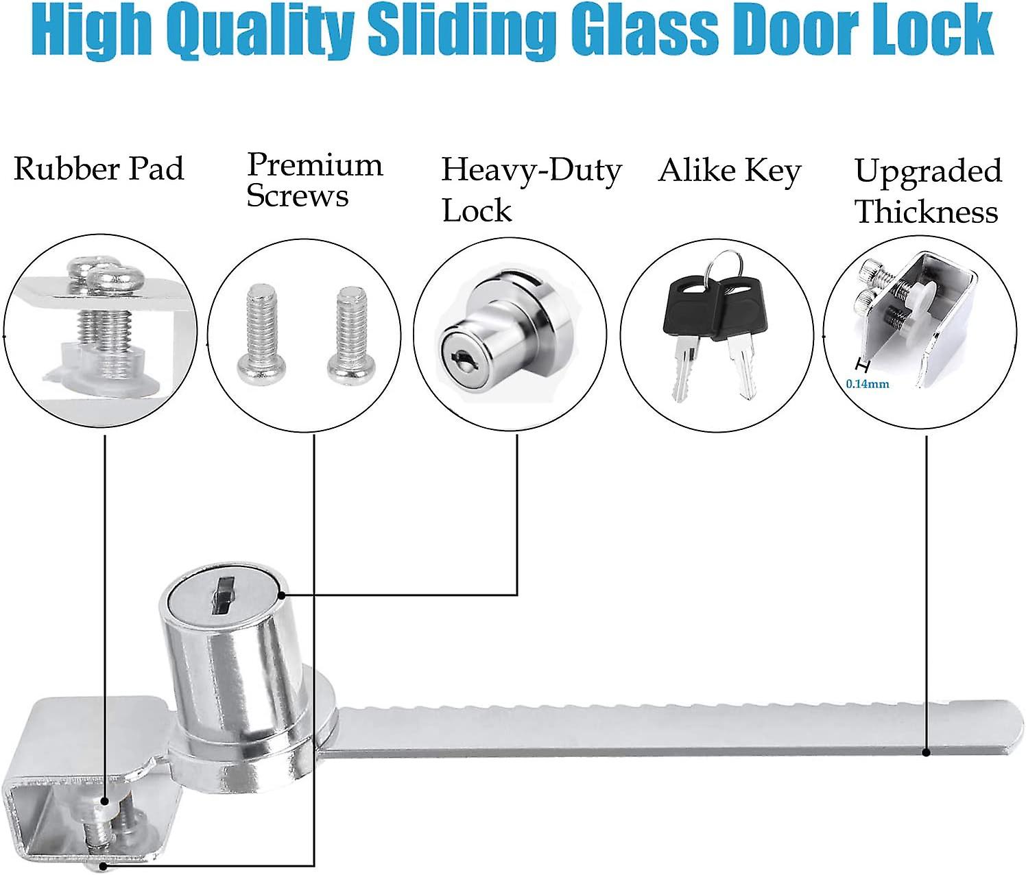 Sliding Saw Lock with Different Key Lock Latch Glass Showcase Vivarium ...