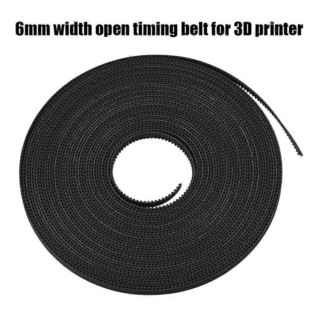 6mm Width 2GT Rubber Opening Synchronous Timing Belt for 3D Printer 10m ...