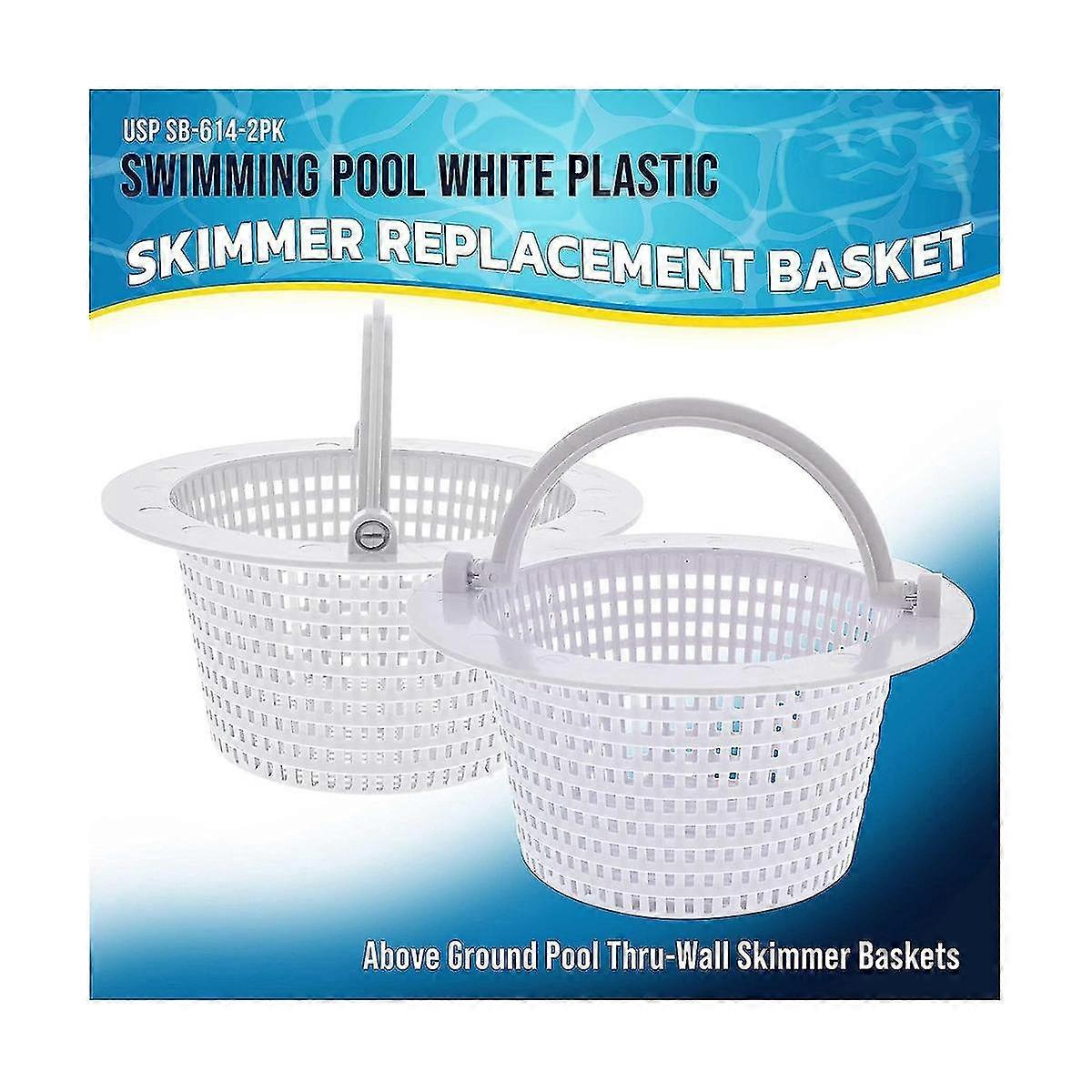 Swimming Pool Skimmer Replacement Basket With Handle, 2 Pack - Above ...