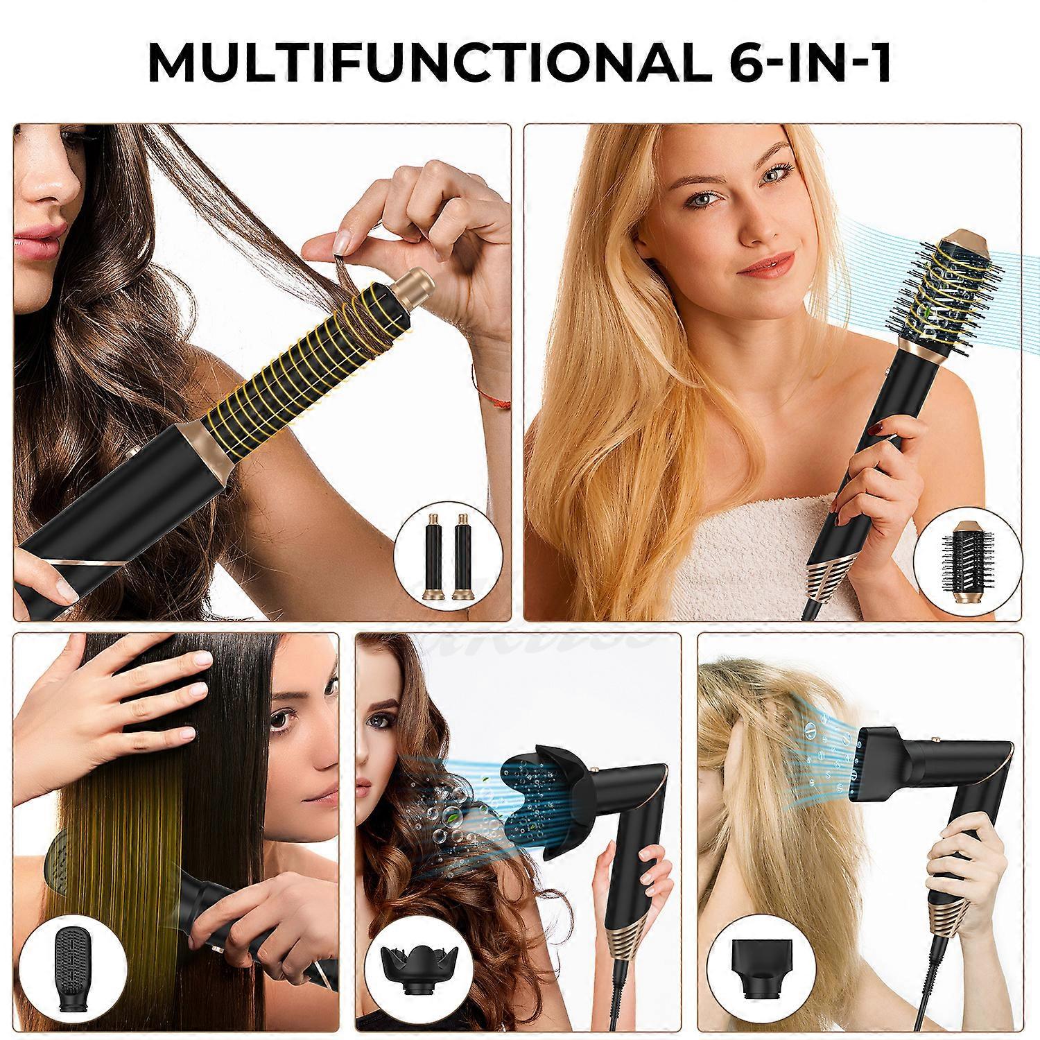 six-in-one Air Styling & Drying System, Powerful Hair Blow Dryer & Multi-styler With Auto-wrap ...