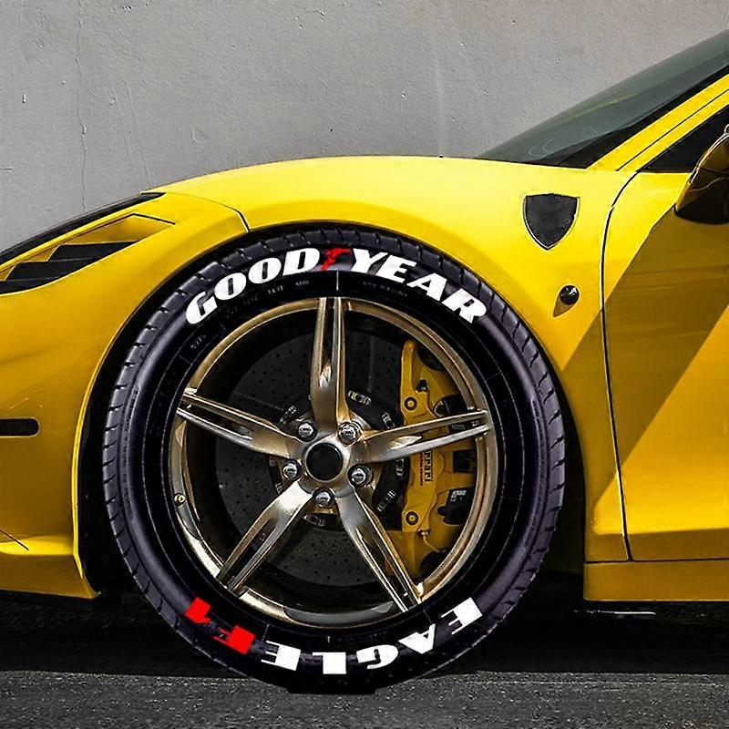 For GOODYEAR EAGLE F1 Rubber Sticker 3D Car Tire Letter Decal ...