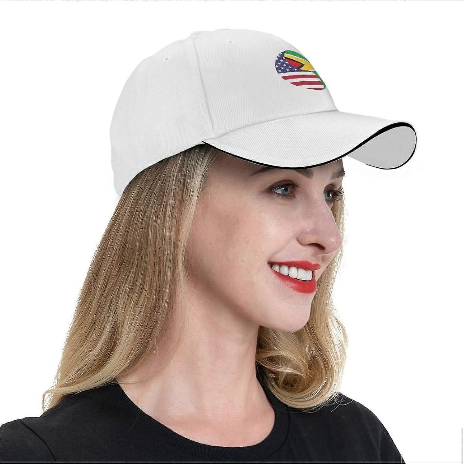 yx2009 Yin Yang Flag Combination of America and Guyana Baseball Cap Men ...