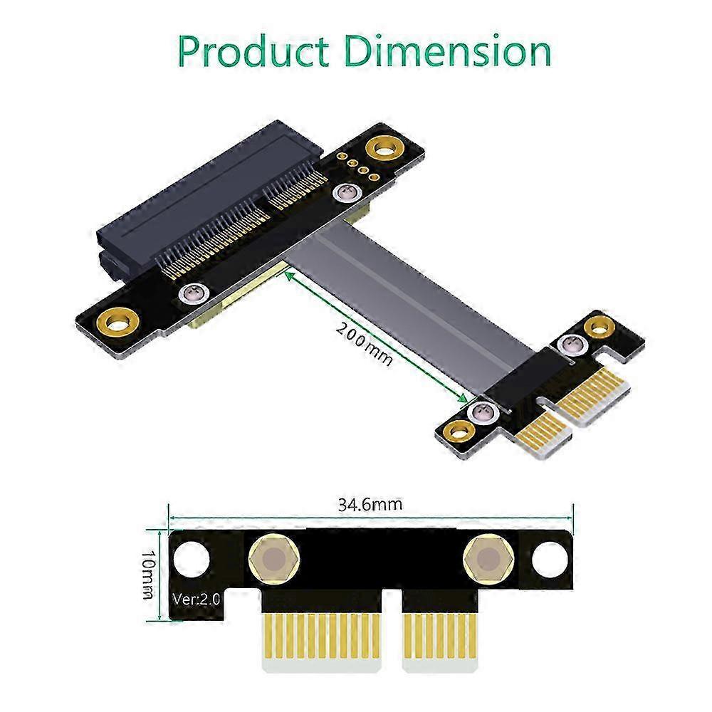 PCIE PCI Express 4X to 1X Extension Cable PCI-E 1X to 4X Extender ...