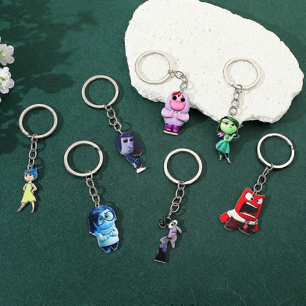 Disney Movie Inside Out 2 Cartoon Cute Double-sided Pattern Keychain ...