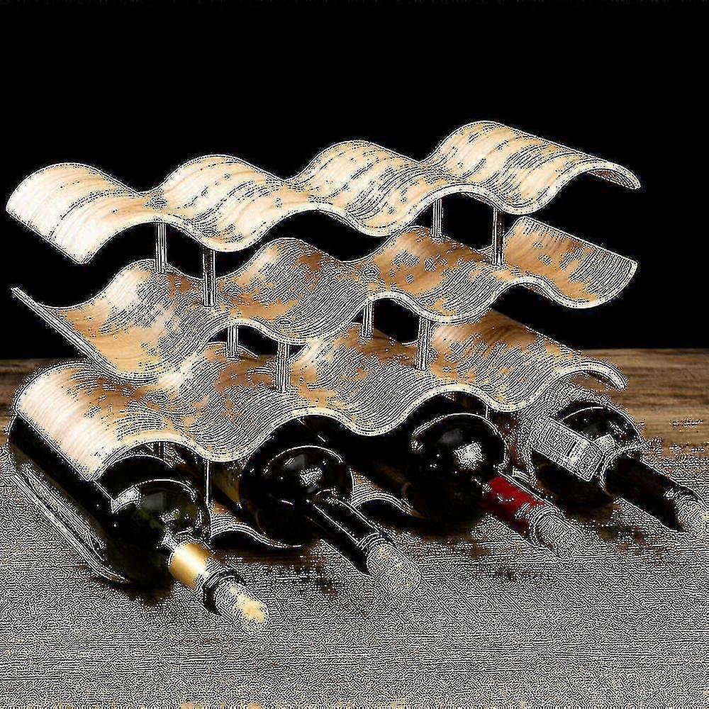 Wooden Wave Wine Rack/creative Home Grape Wine Holder Shelf Cabinet ...