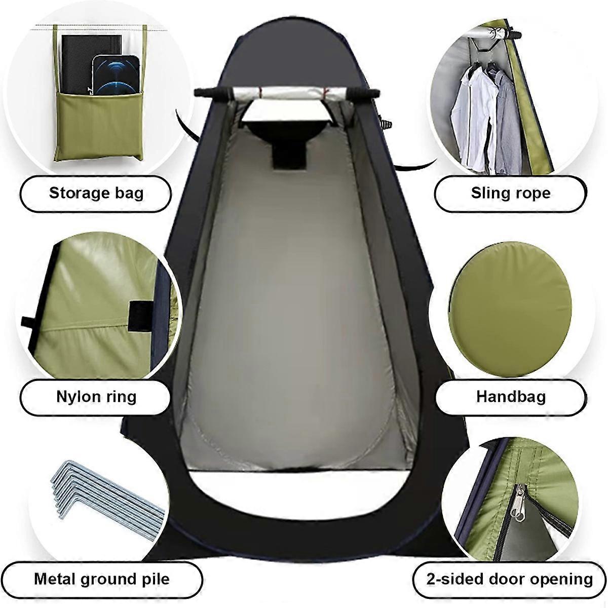 Pop Up Shower Tent Dressing Changing Tent Pod Toilet Tent 47''x 47''' x ...