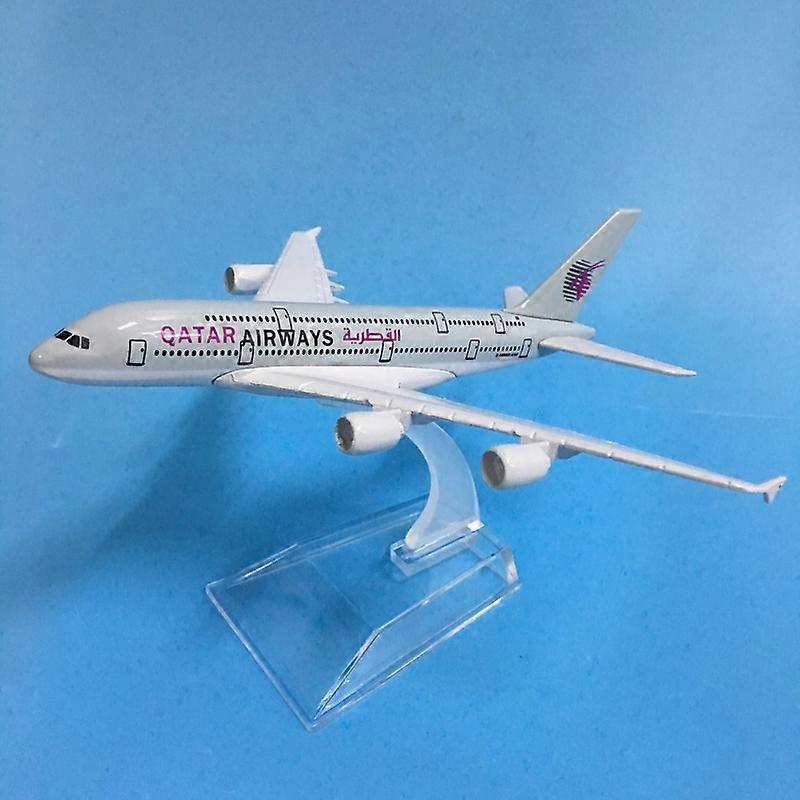 JASON TUTU 16cm Plane Model Airplane Model QATAR Airways Airbus A380 ...