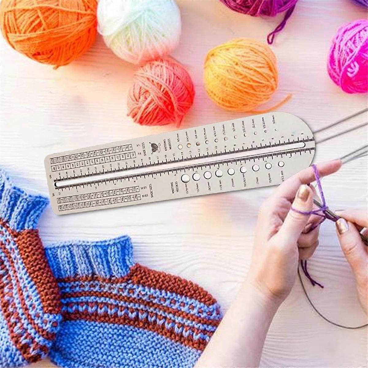 Wooden Multi-Functional Sock Ruler for Knitting for Sewing Light Weight ...