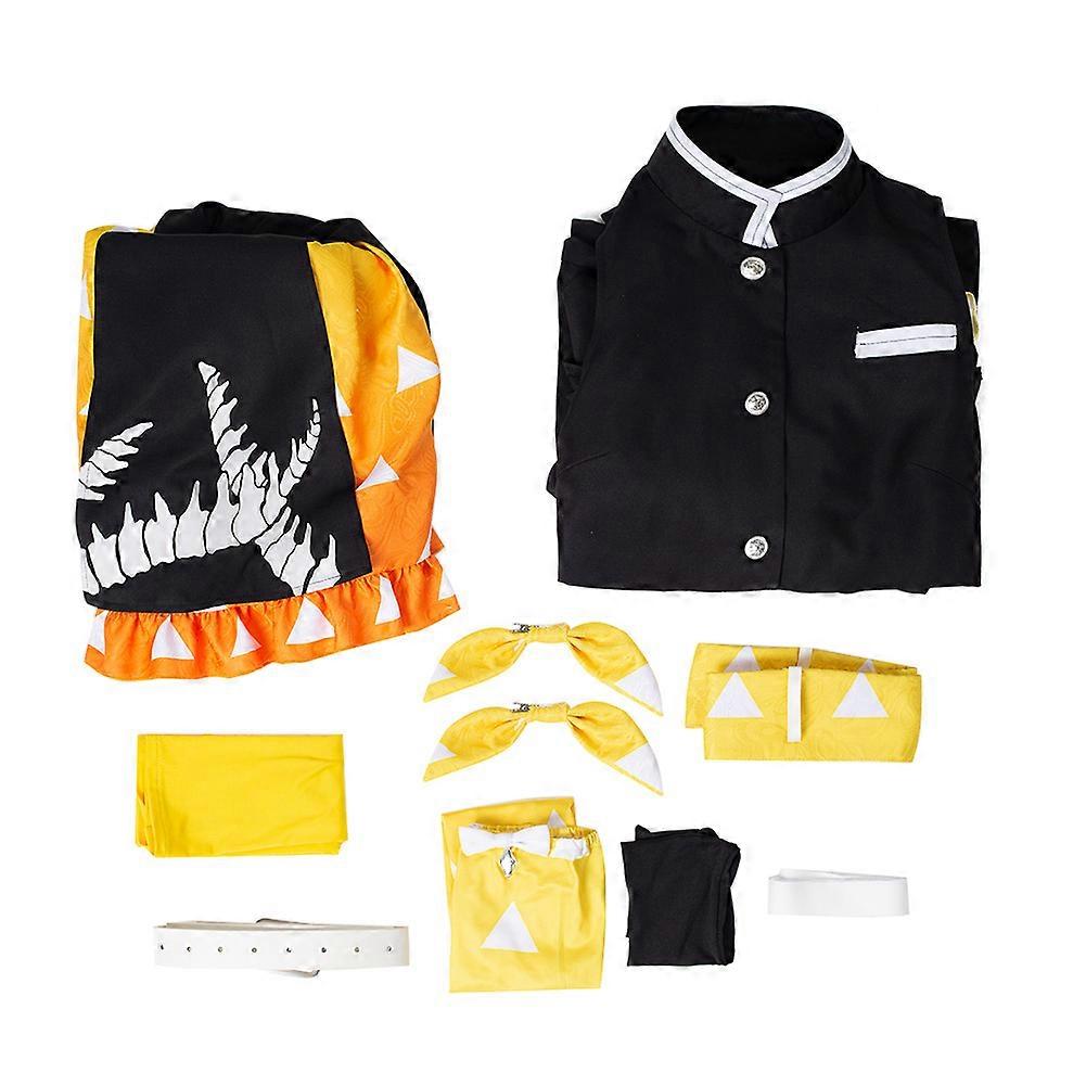 Anime Demon Slayer Agatsuma Zenitsu Cosplay Costume Kimono Outfits ...