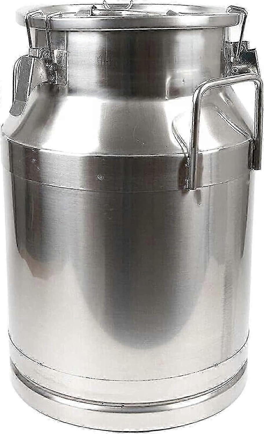 50L 304 Stainless Steel Milk Can Jug with Carry Handle and Silicone Seal | Fruugo UK
