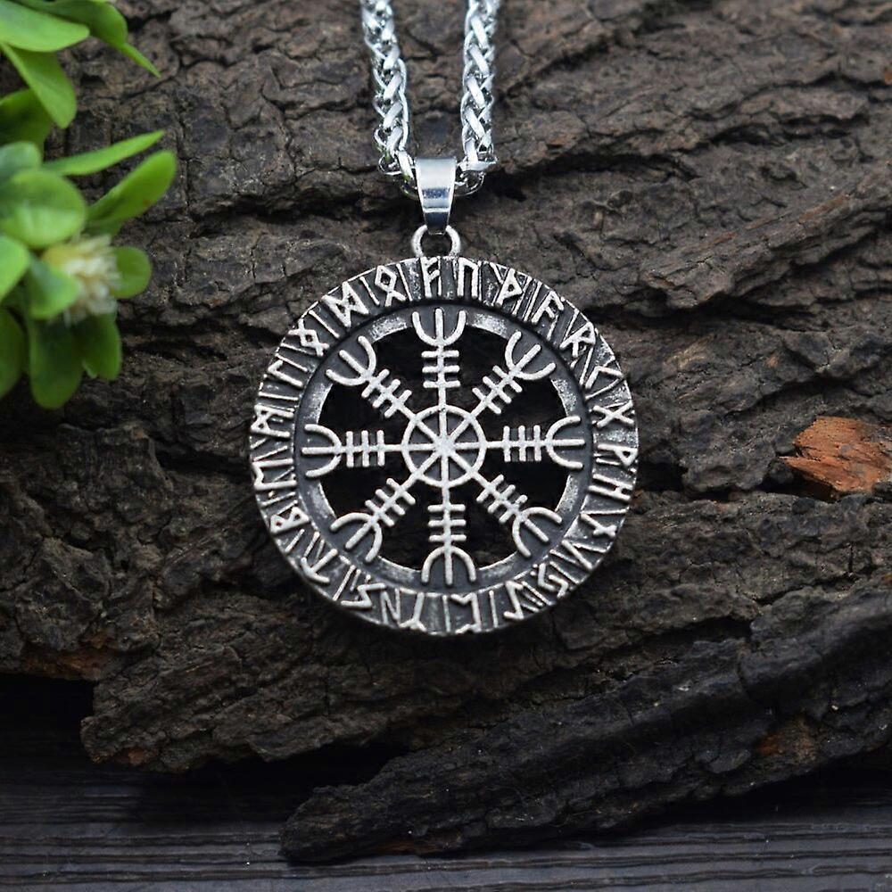 Sanlan Norse Viking Vegvisir Compass Rune necklace | Fruugo UK
