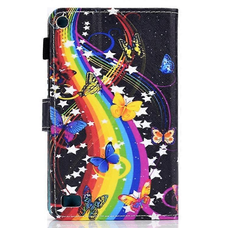 For Kindle Fire HD7 Horizontal TPU Painted Flat Feather Case Anti-skid ...