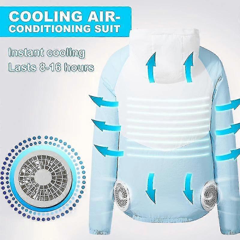 Air Conditioning Clothes Summer Cooling Fan Jacket For Men Women ...