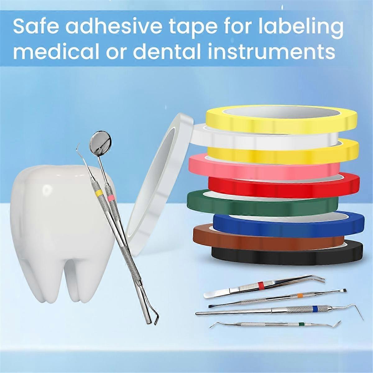 10 Rolls Autoclave Tape 216ft Colorful Instruments Identification Tape ...