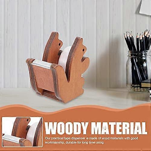 2pcs Tape Holder Cute Squirrel Tape Dispenser Vintage Wooden Tape ...