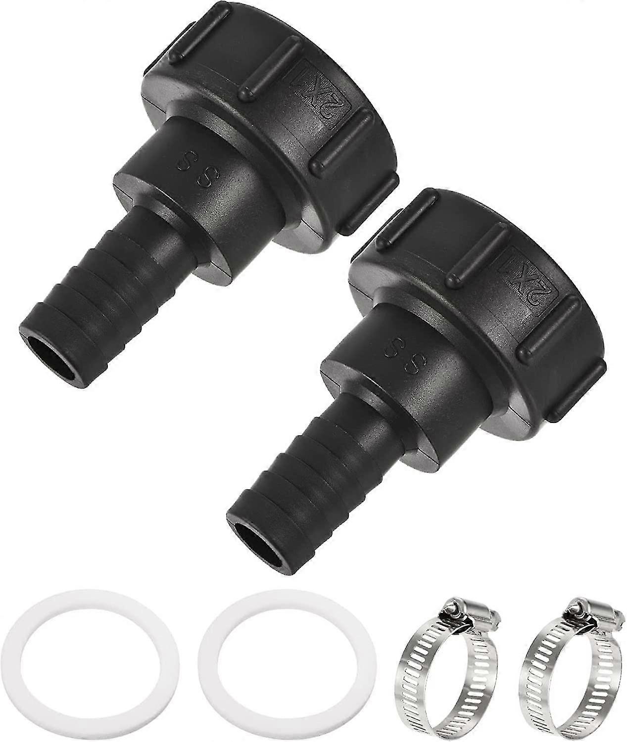 Sourcing Map Ibc Tank Hose Adapter 60mm Coarse Thread To 25mm Barbed ...