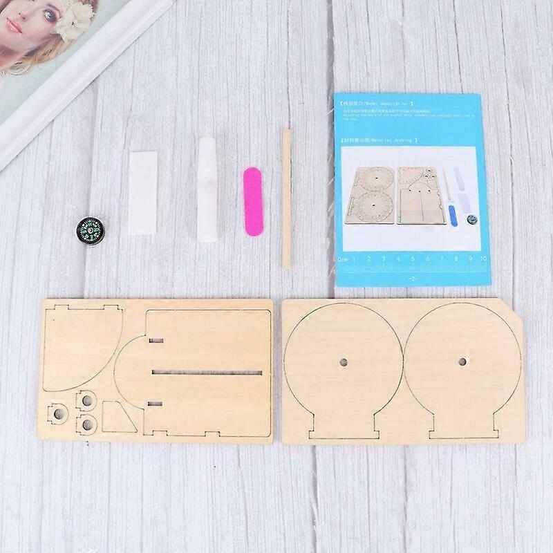 Equatorial Sundial Clock Ornament DIY Wooden Educational Scientific ...