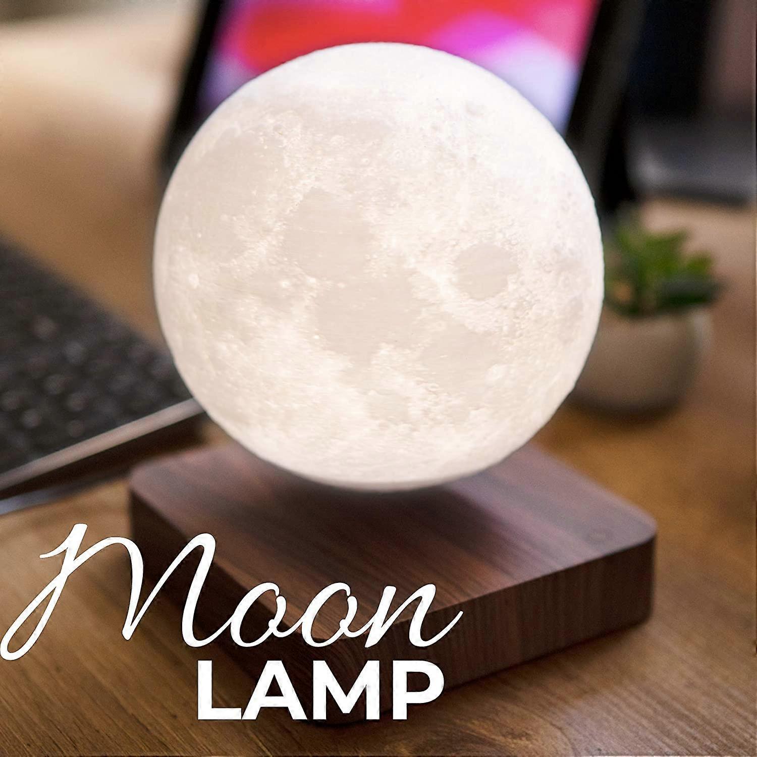 Levitating Moon Lamp - Floating and Spinning Moon Light Spinning in Air ...