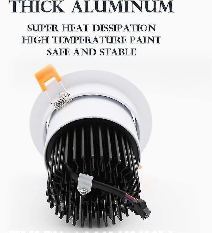 6 Pack Led 7w Cob Recessed Ceiling Light Lamp,ac 220-240v,warm White ...