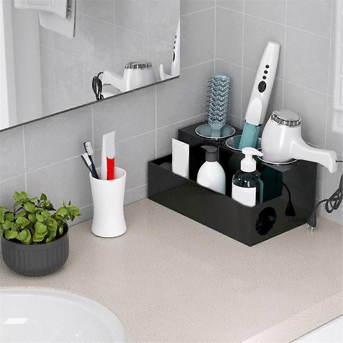 Hair Tool Organizer Acrylic Countertop Hair Dryer and Styling Holder ...