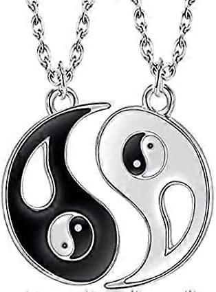 Friendship Necklace Ying Yang, Yin Yang Couple Chain, Tai Chi Pendant ...