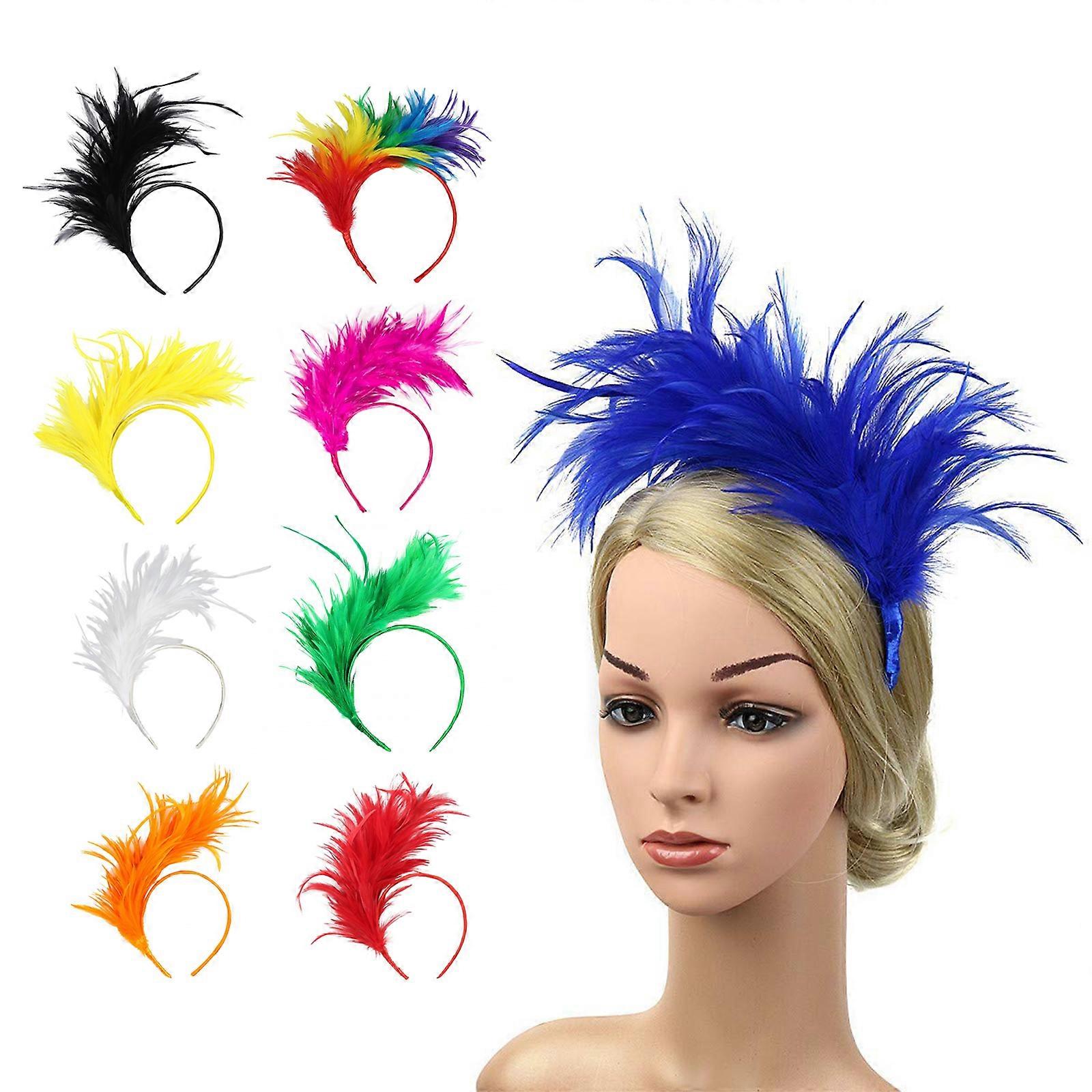 1920s Headband Feather Headband 20s Style Hairband Retro Hair Band ...