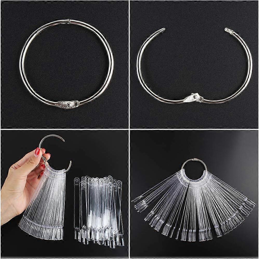 Nail Color Display 200 Pcs Nail Color Chart with Split Ring Holder Nail ...