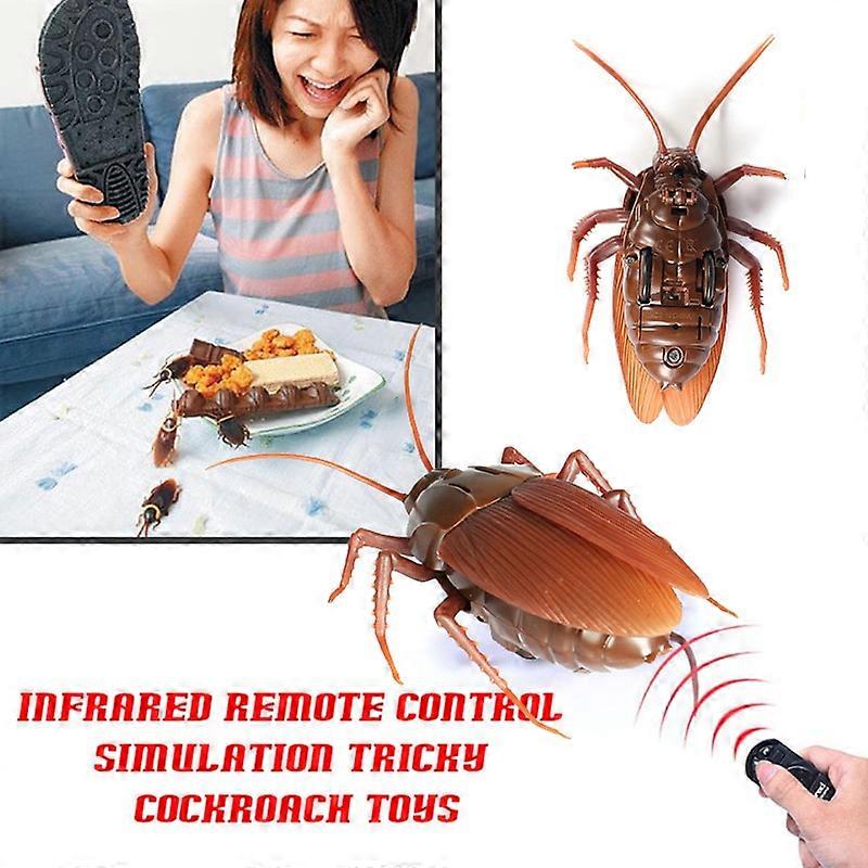 Mini Remote Control Cockroach Insects Toy Novelty RC Infrared Electric ...