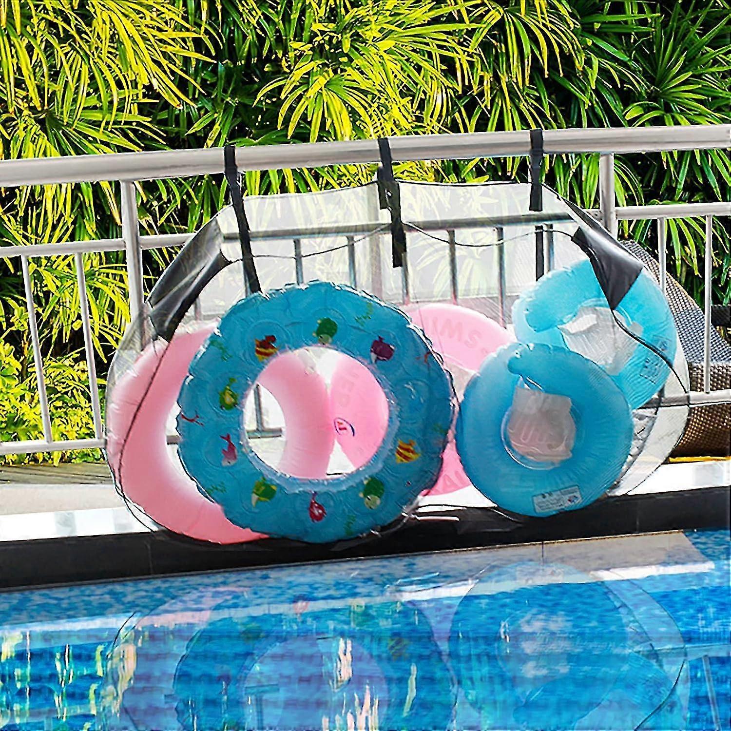 Pool Float Net Storage Bag, platsbesparande pool hängande ...