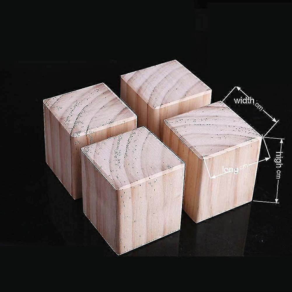 Set Of 4 Furniture Legs Wooden Home Furniture Riser Furniture Feet Bed ...