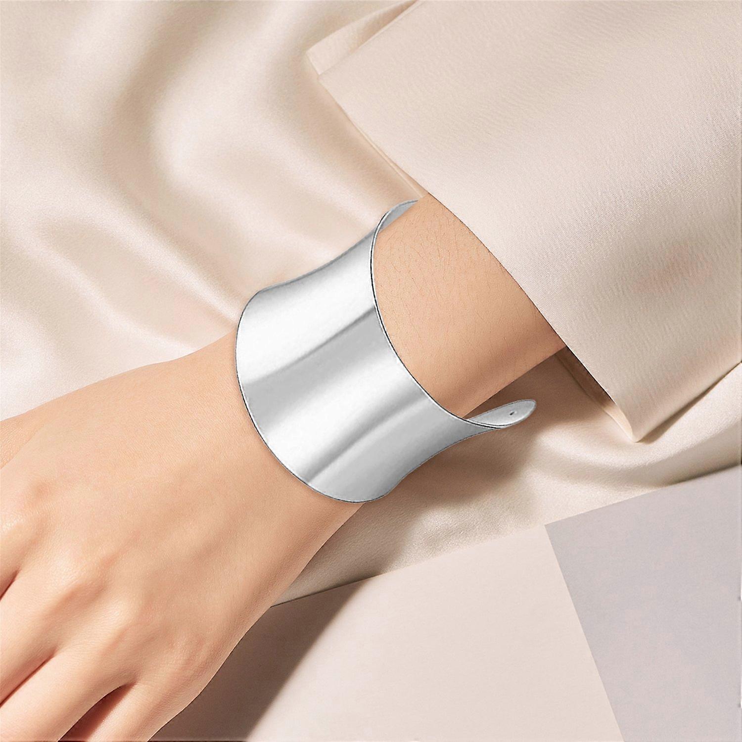 2 Pcs Adjustable Wide Opening Bracelet Individual Retro Style Hollow ...