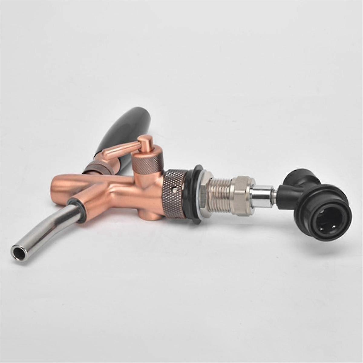 Justerbar Draft Beer Tap med Liquid Ball Lock Disconnect Chrome Plating ...