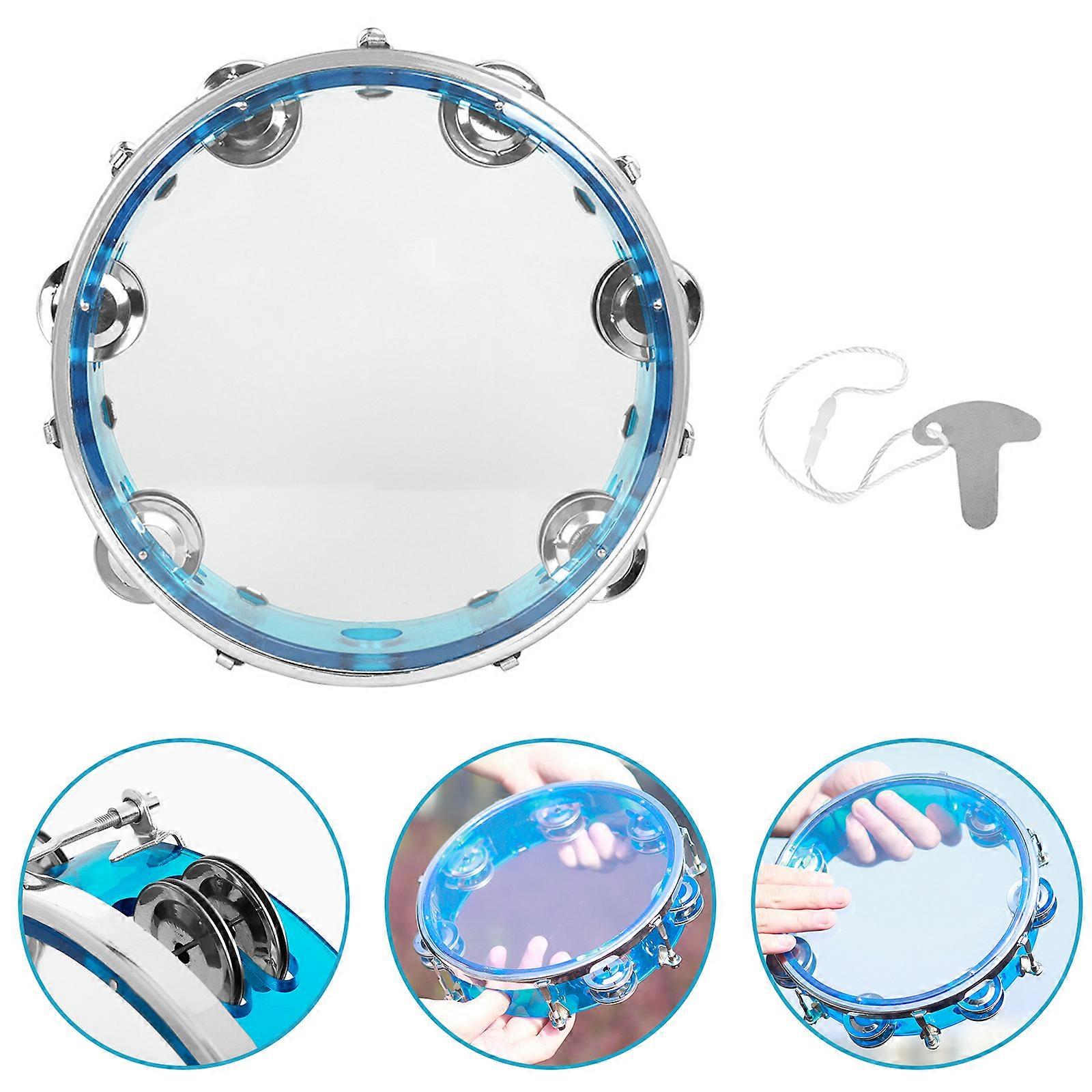 Round Shaped Hand Held Tambourine with Double Row Musical Instrument ...