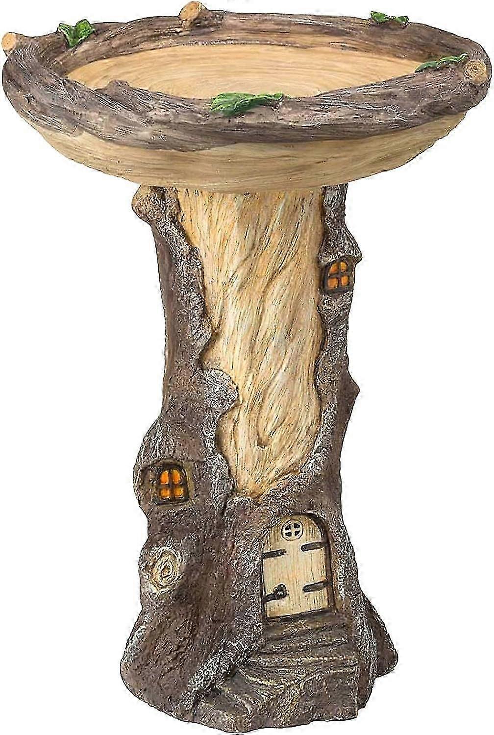 Bird Feeder, Hand - Painted Resin Bird Feeder with Tree - Trunk Base ...