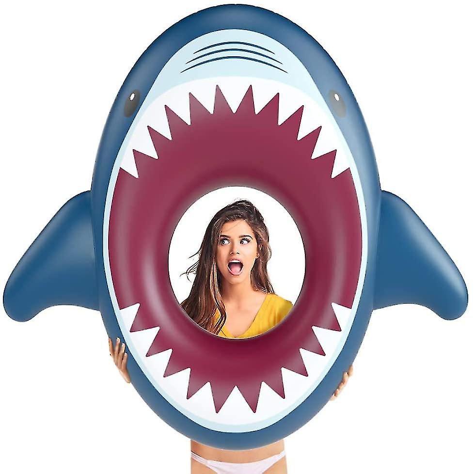 Gonflable Shark Pool Float Shark Floaties Water Fun Summer Beach ...