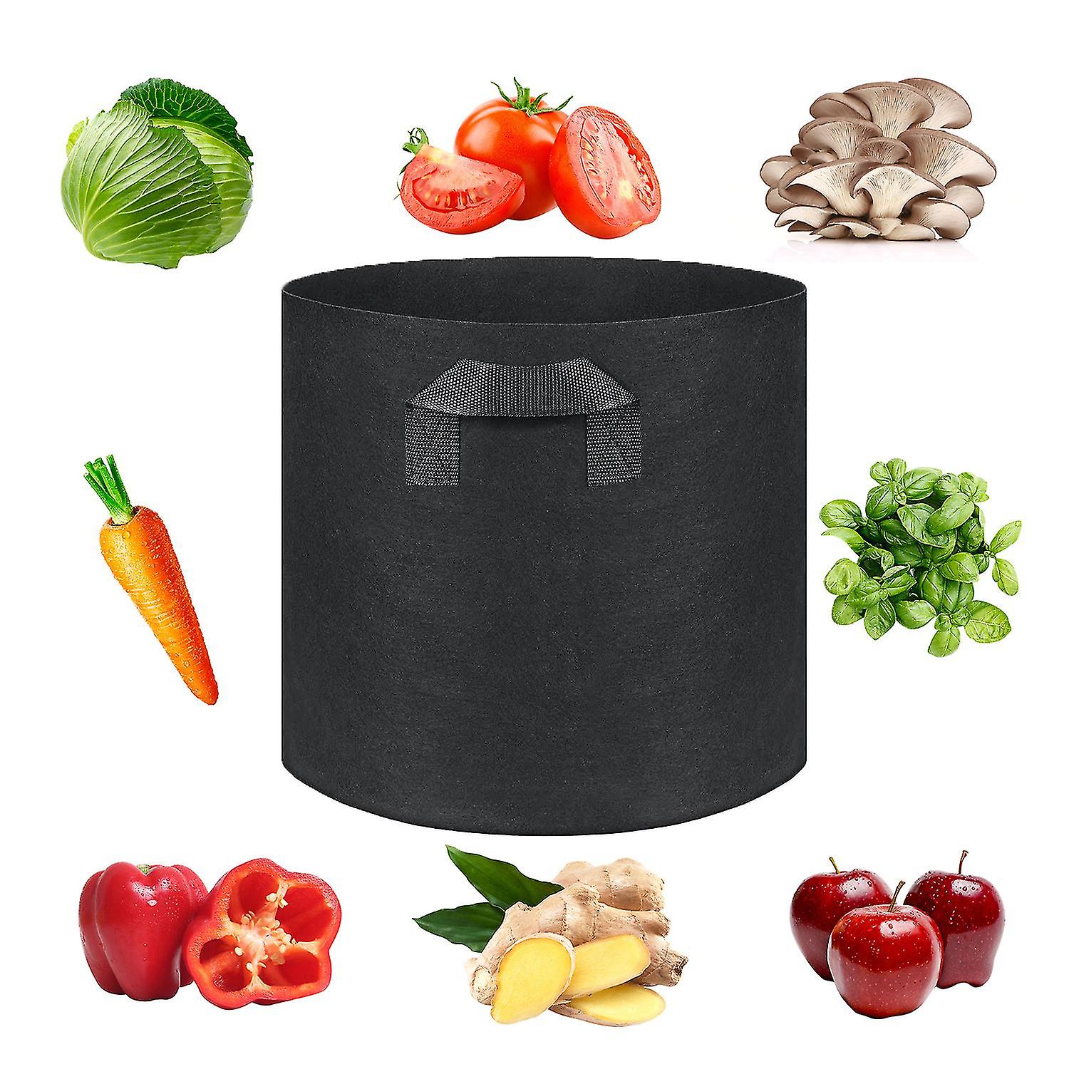 Vegetable Grow Bags, Breathable Felt Non-woven Garden Planting ...