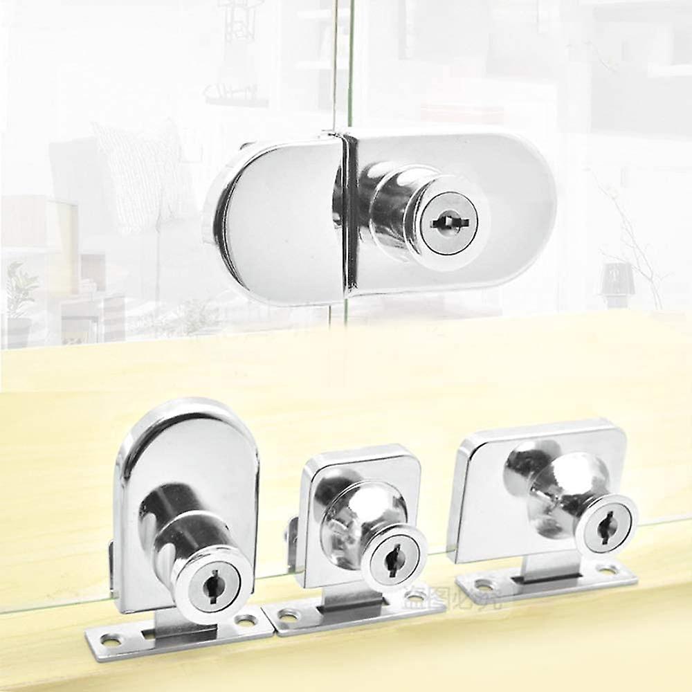 Lock Cabinet Rustproof Door Lock, 2pcs Glass Display Lock, Glass Door ...