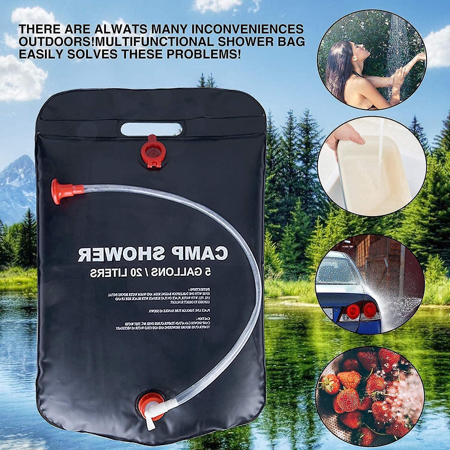 Camping Shower Solar, 20l Solar Shower Bag Portable Camping Shower ...