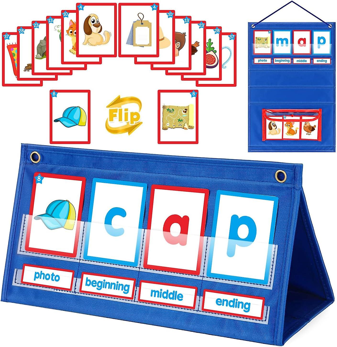 CVC Words Phonics Games Chart - Educational Toy for Kindergarten ...