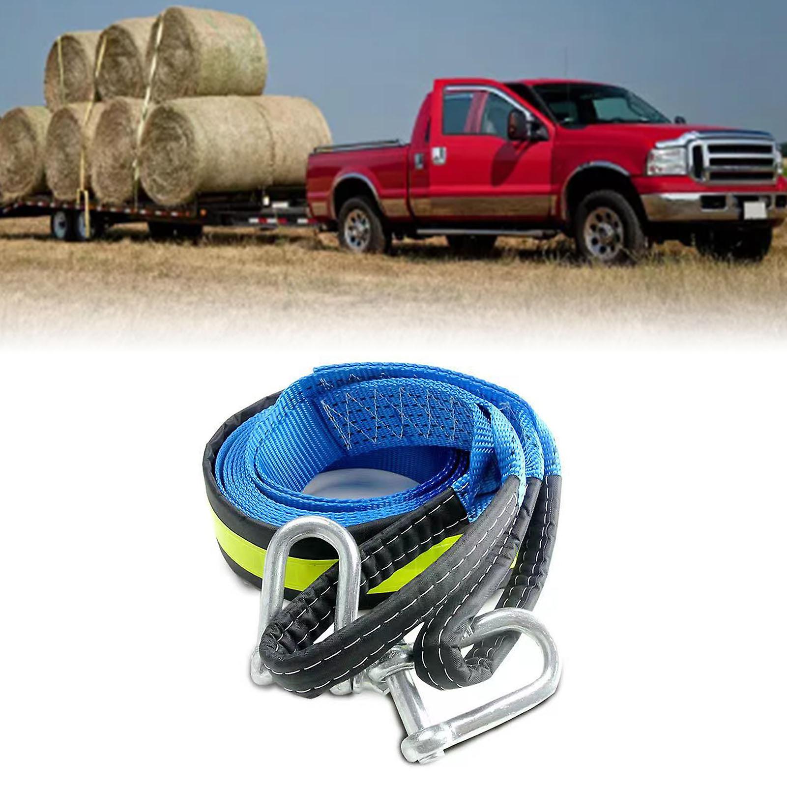 Car Towing Rope 5 Meters Heavy Duty Tow Strap with Hooks for Emergency ...