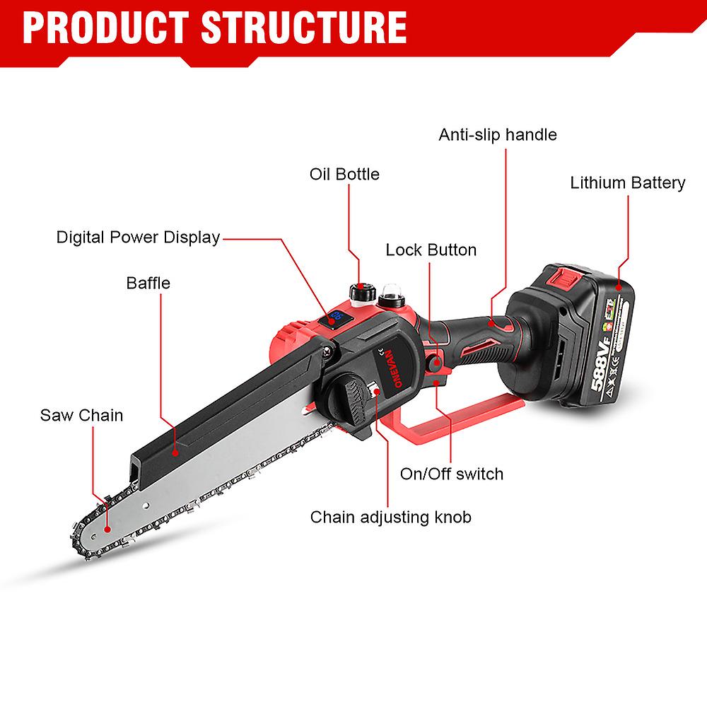 Onevan 8 Inch 4500w Brushless Electric Saw With Oil Can Cordless ...