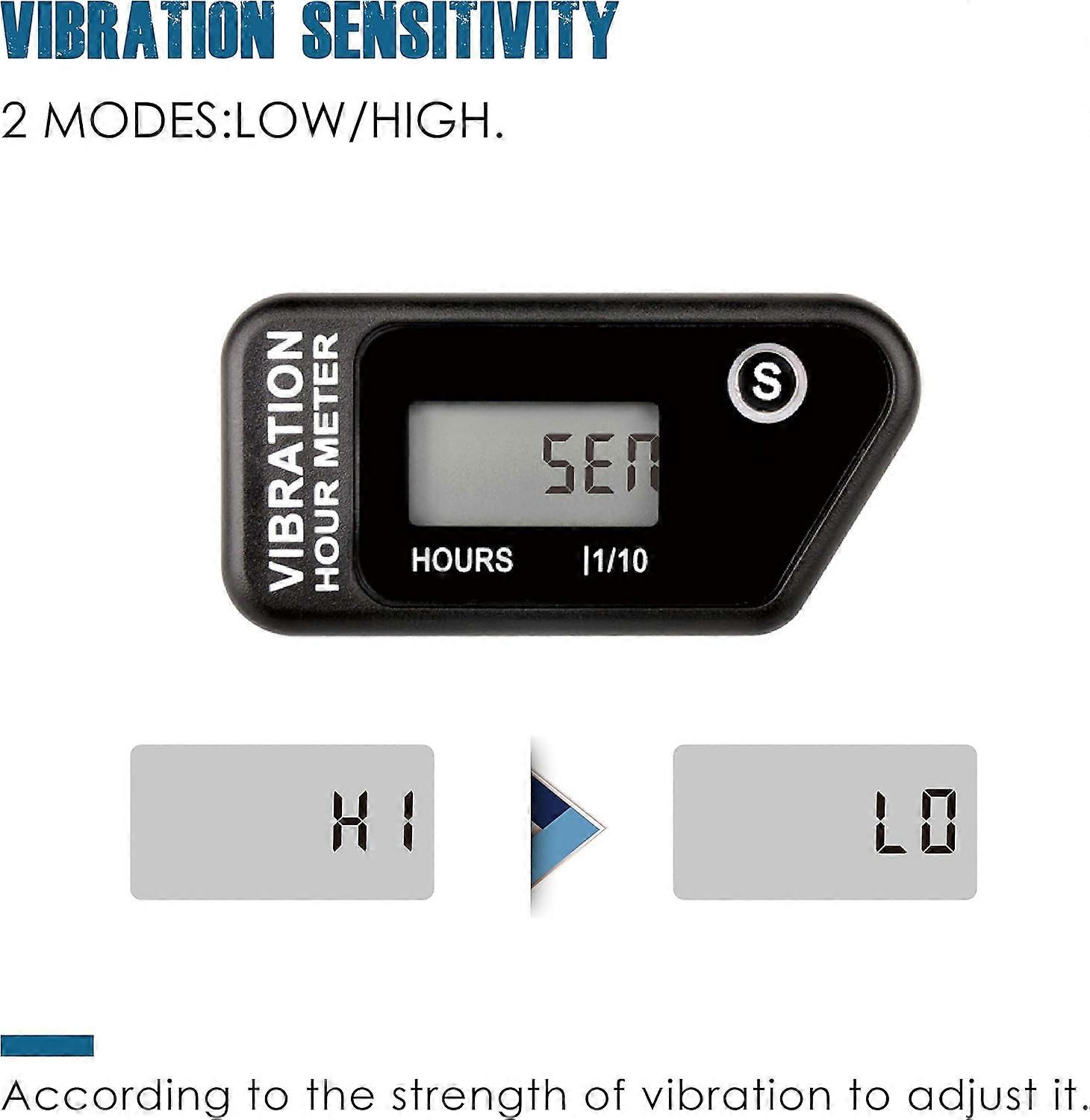 Digital self-powered wireless timer, vibration activation, resettable ...
