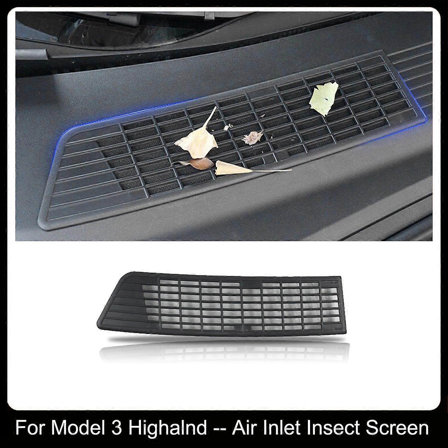 For Tesla Model 3 Highland 2024 Front Bumper Grill Mesh Air Inlet Vent ...