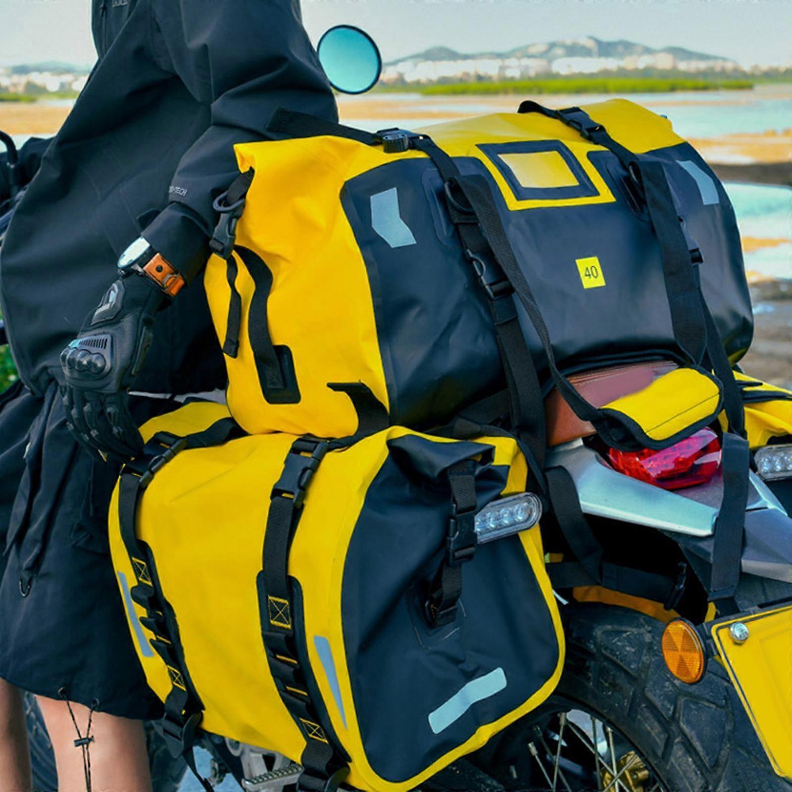 Motorcycle Tail Bag Water Resistant Portable PVC Motorbike Sturdy ...