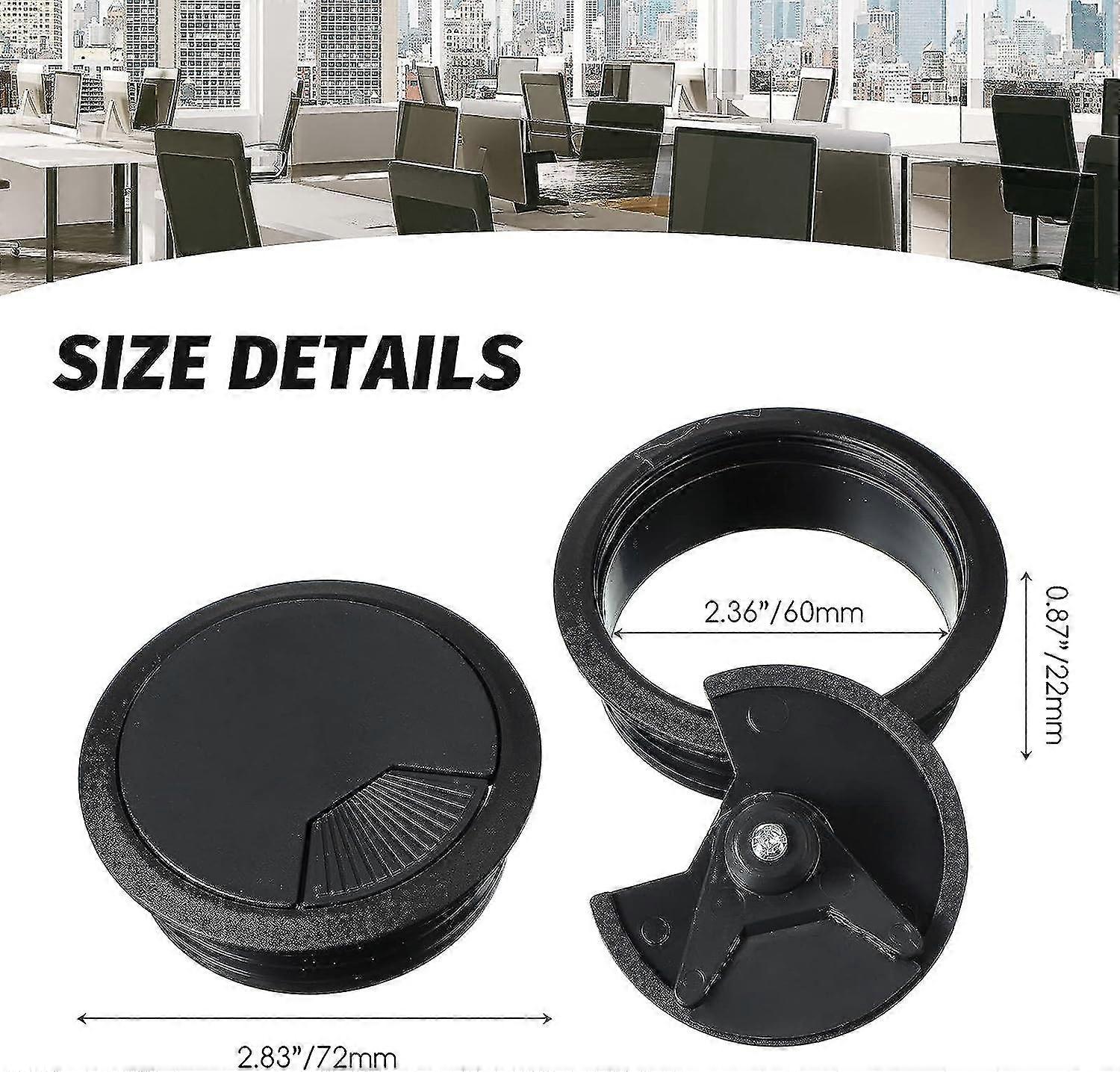 2 Pieces Desk Grommet, Desk Cable Wire Grommet Cord, PC Computer Desk ...