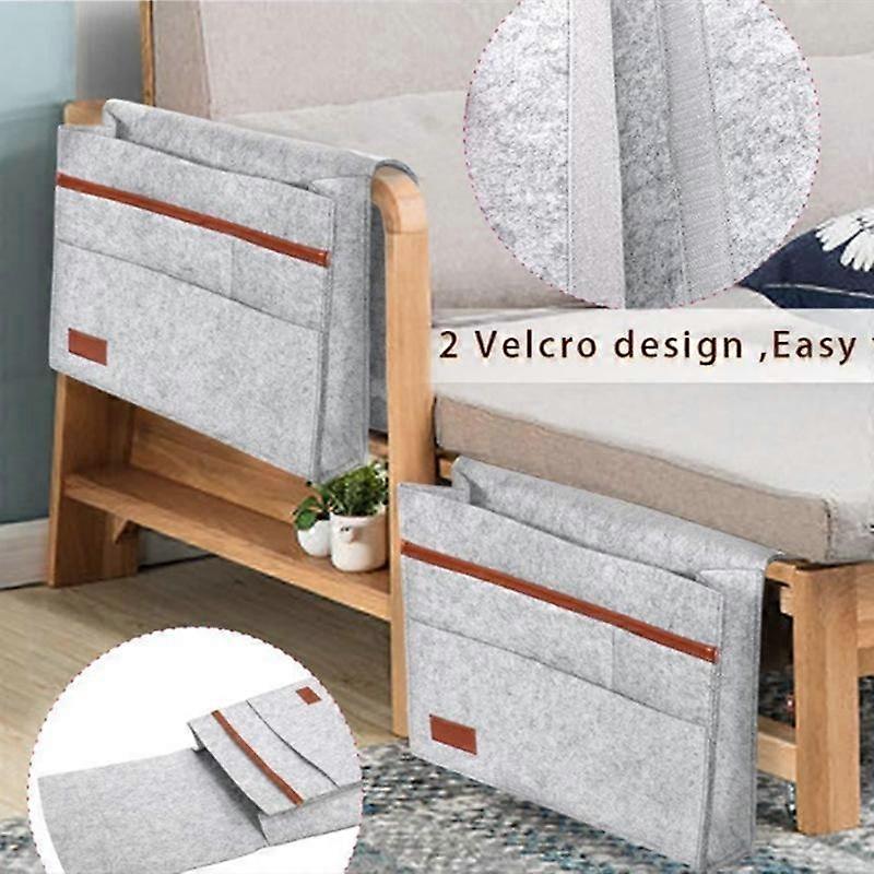 Bedside Frame Bed Frame Storage Organizer Felt Bedside Pockets Can Hold ...