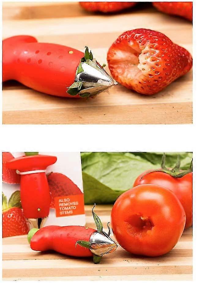 Strawberry Tool Set Of 3 Strawberry Extractor 2 Pieces + Strawberry Cutter Strawberry Tomato ...
